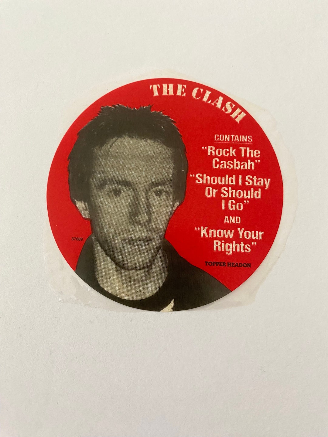 The Clash Topper Headon Combat Rock Original Vintage Hype Sticker 1982 ...