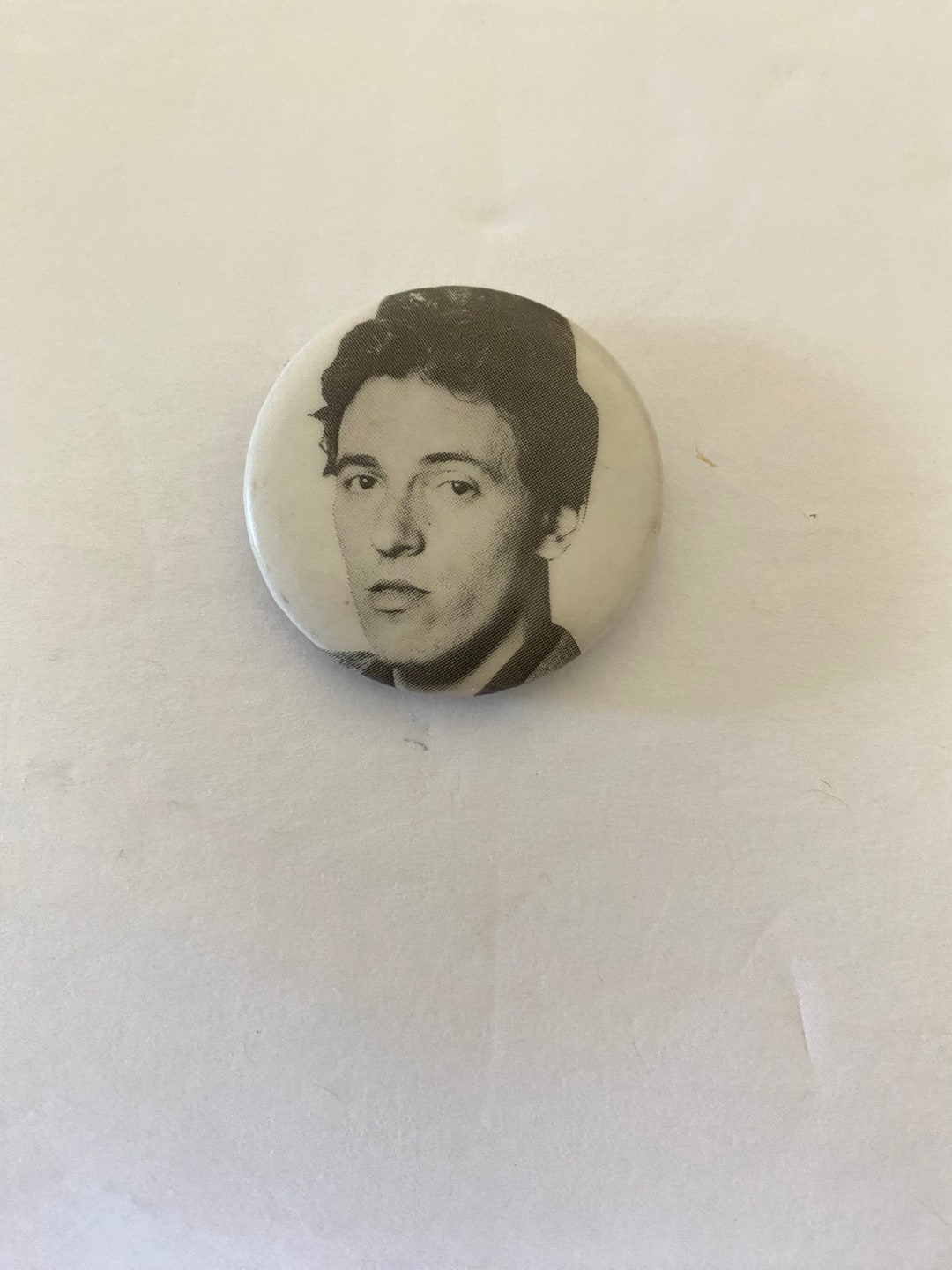 Bruce Springsteen Vintage Circular Black & White Pin, Pinback, Button ...