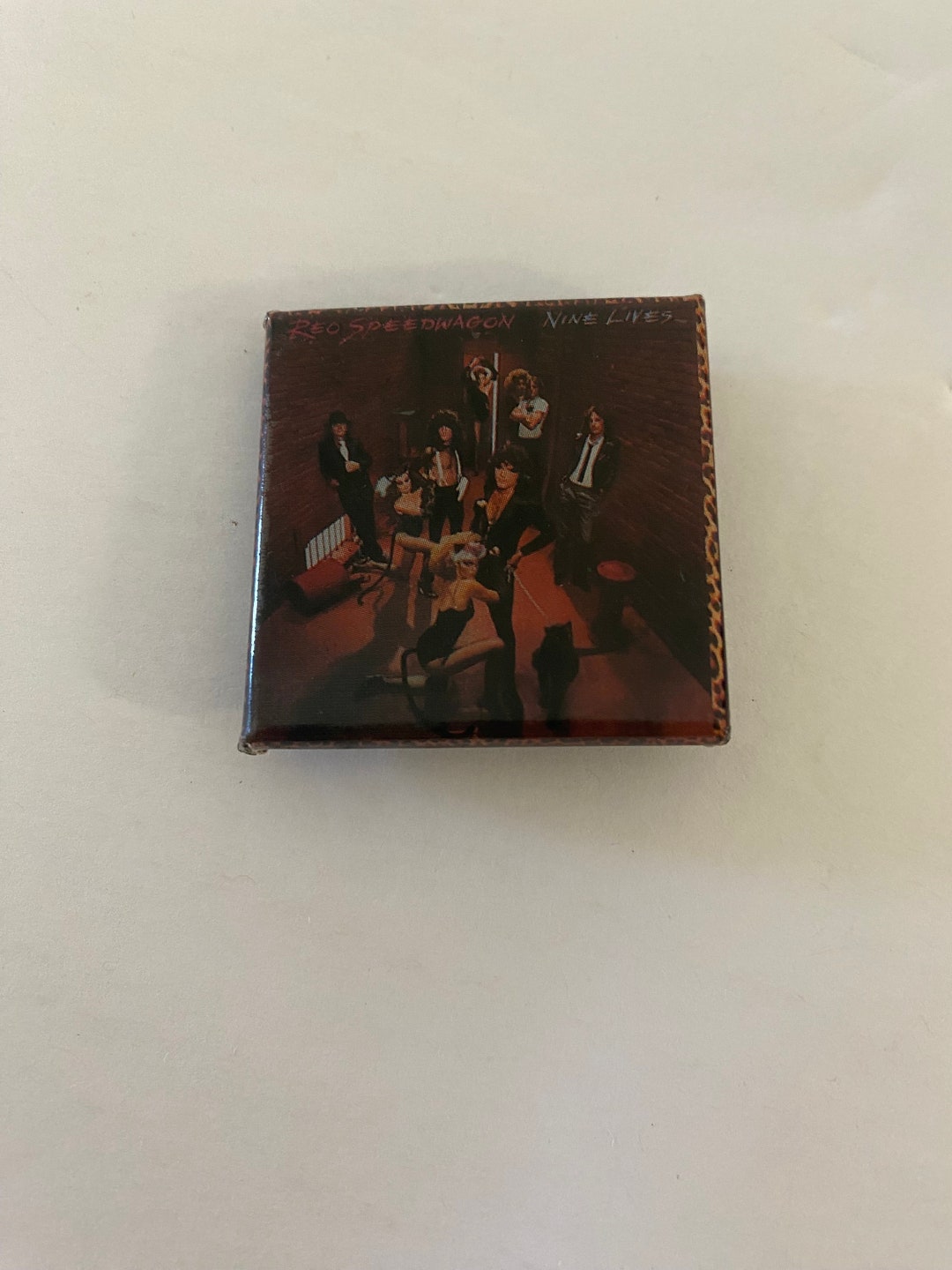 REO Speedwagon Nine Lives Vintage Square Pin, Pinback, Button - Etsy