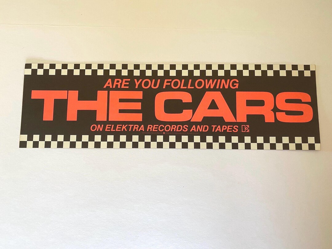 The Cars Original Vintage Bumper Sticker Debut Album 1978 Licensed ...