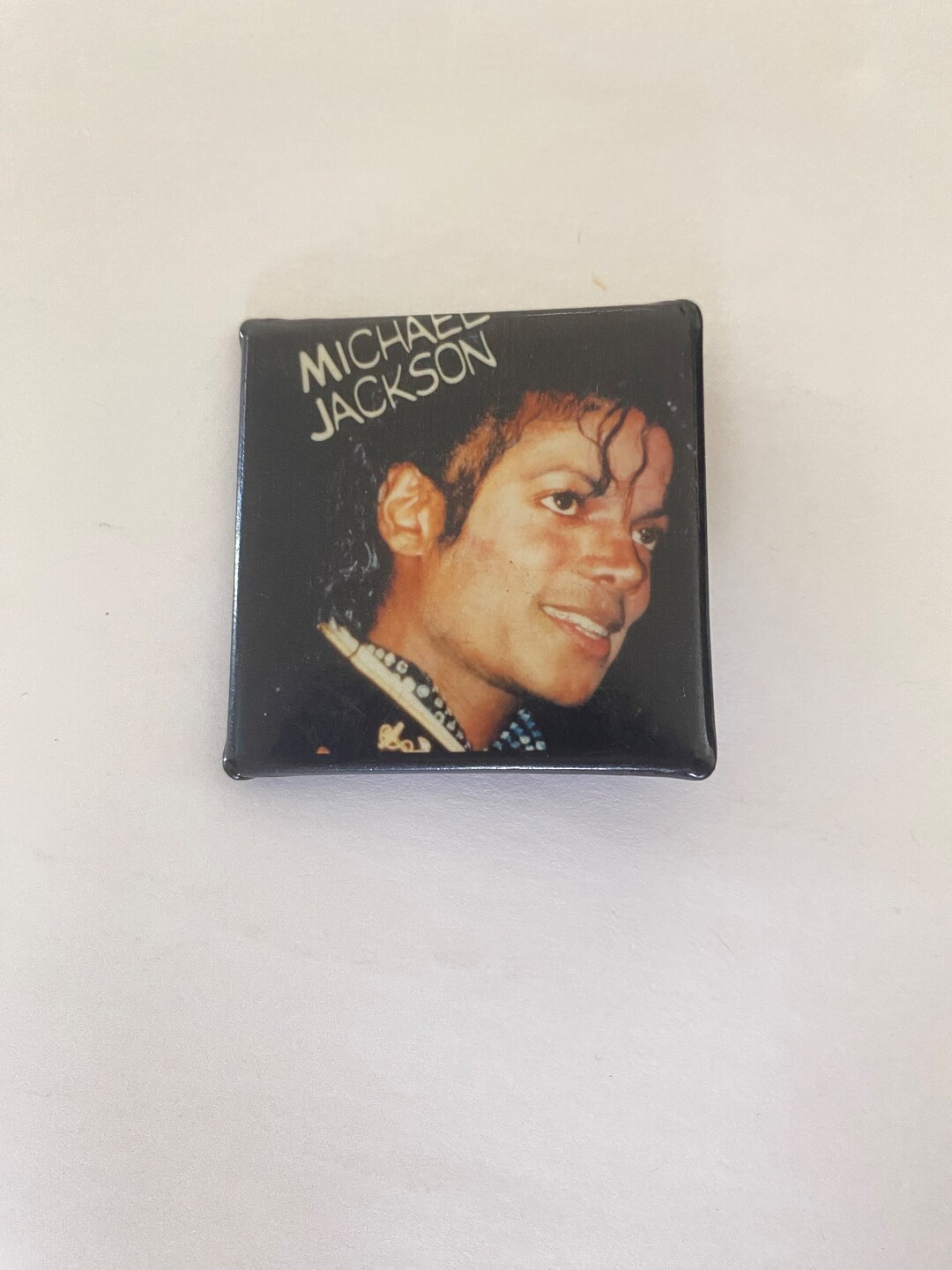Michael Jackson Original Vintage Square Pin Pinback Button - Etsy