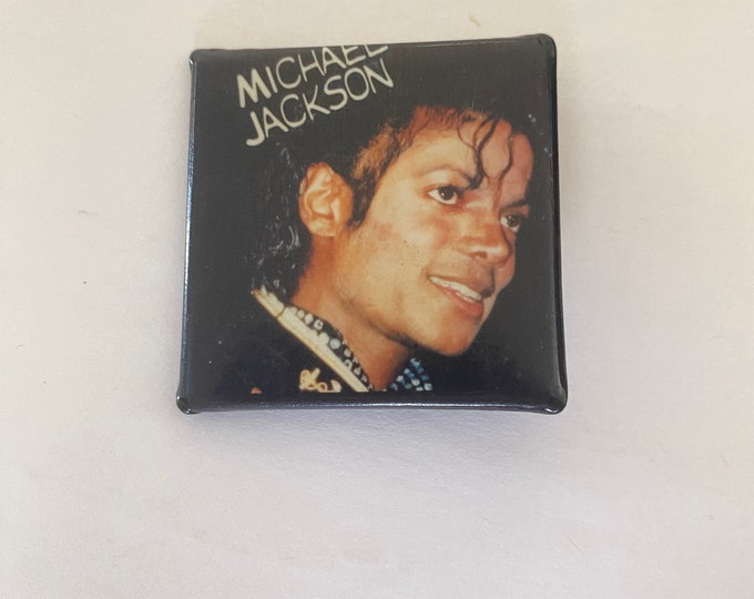 Michael Jackson Original Vintage Square Pin, Pinback, Button - Etsy