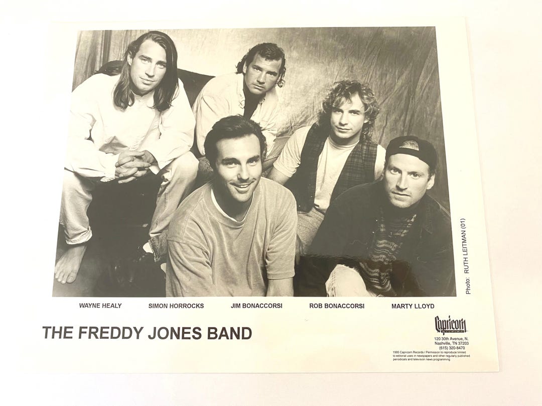 The Freddy Jones Band Original Promotional Black & White Picture 8 X 10 ...