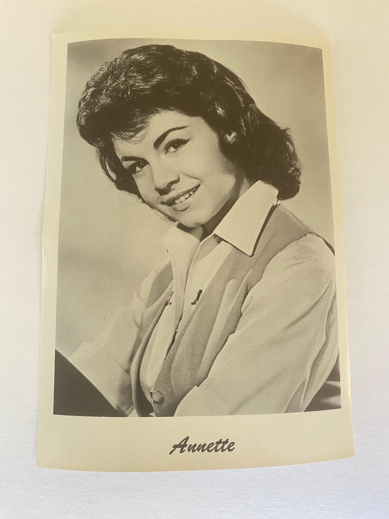 Annette Funicello Vintage Black and White Promo Photo 1950’s/1960’s 5 X ...