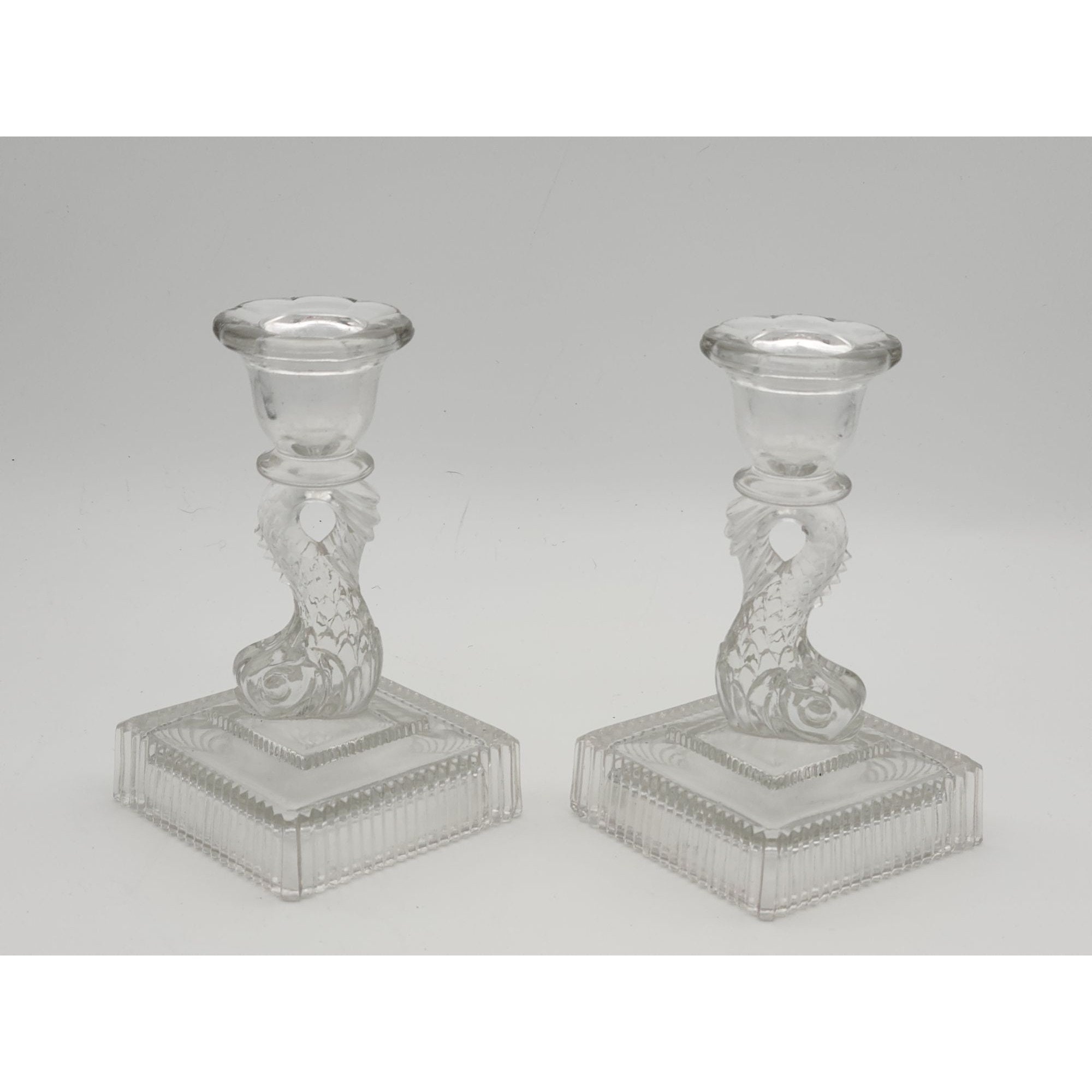 Vintage Dolphin Koi Fish Candle Sticks 2holders Imperial - Etsy