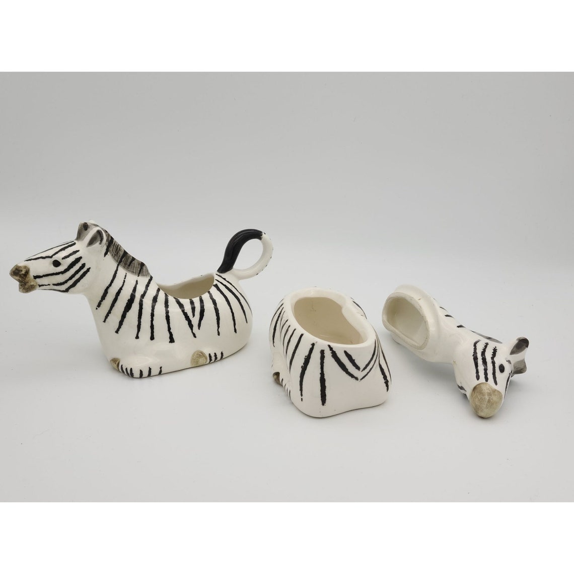 Vintage Zebra Creamer Pitcher Sugar Dish Hearth & Home Decor - Etsy