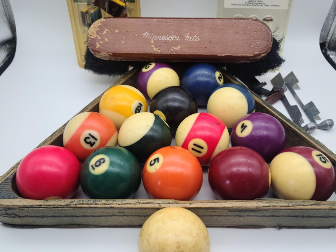 Vintage Aramith Belgium Belgian Billiard Set Pool Balls 2.25 Tips Table ...
