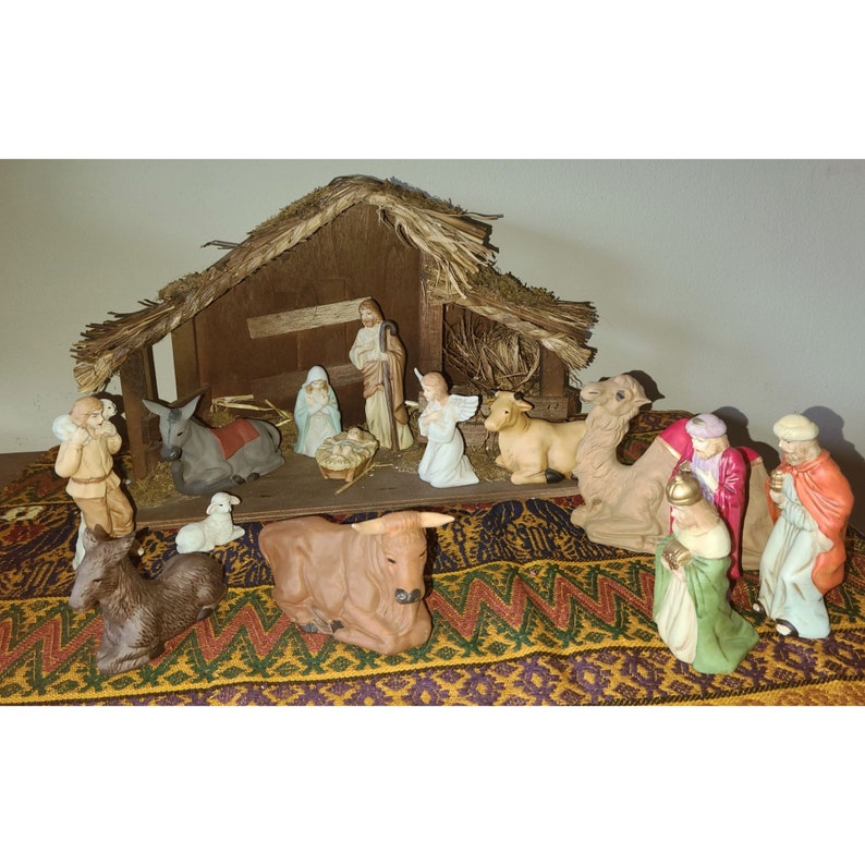 Pesebres Navideños Roman 7-Piece Gold Rope Nativity Set - 8.5 Inch ...
