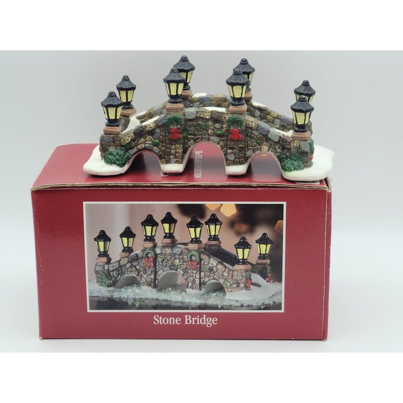 St. Nicholas Square Christmas Village Collection Stone Bridge BOX - Etsy St. Nicholas Square Christmas Village Collection Stone Bridge BOX - Etsy