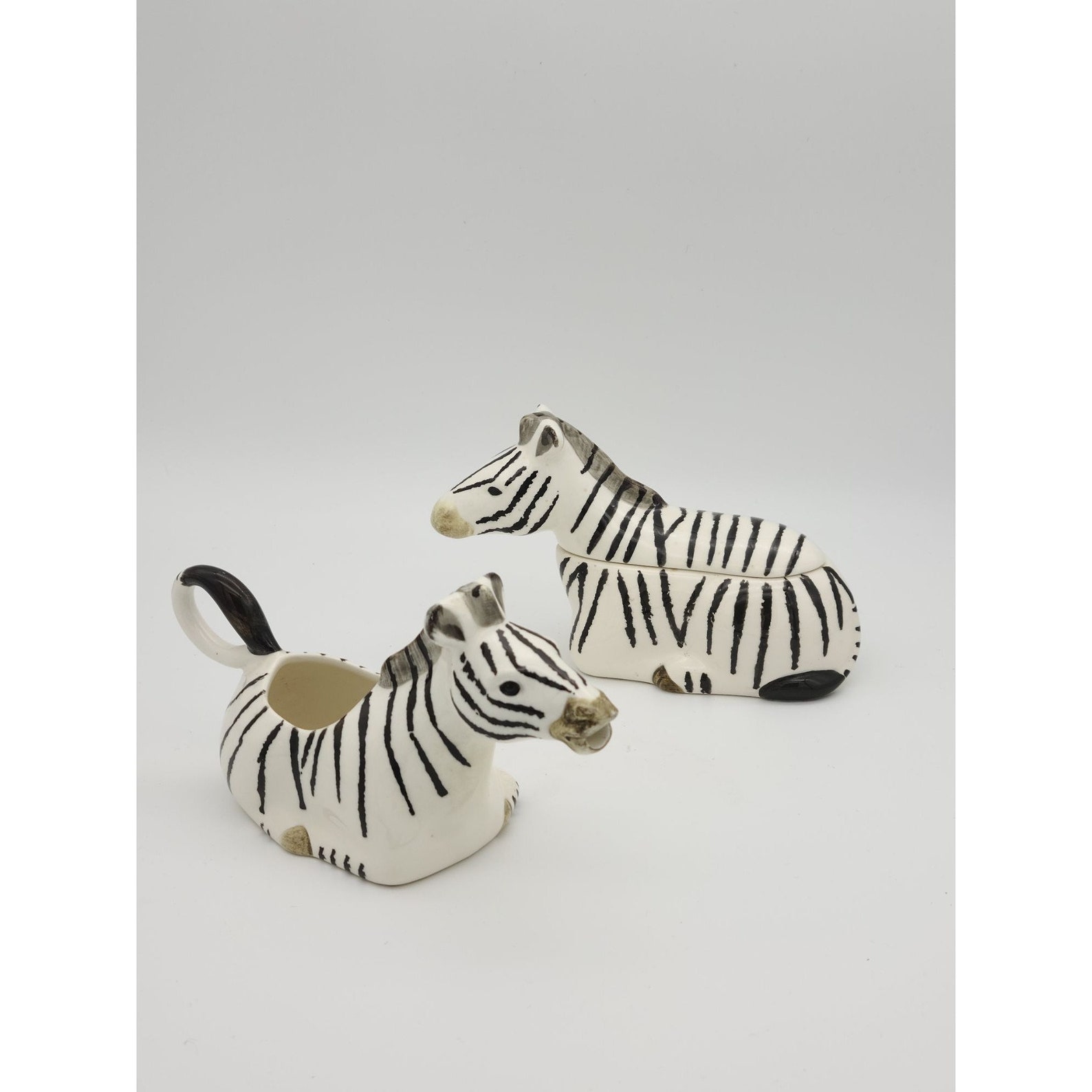 Vintage Zebra Creamer Pitcher Sugar Dish Hearth & Home Decor - Etsy