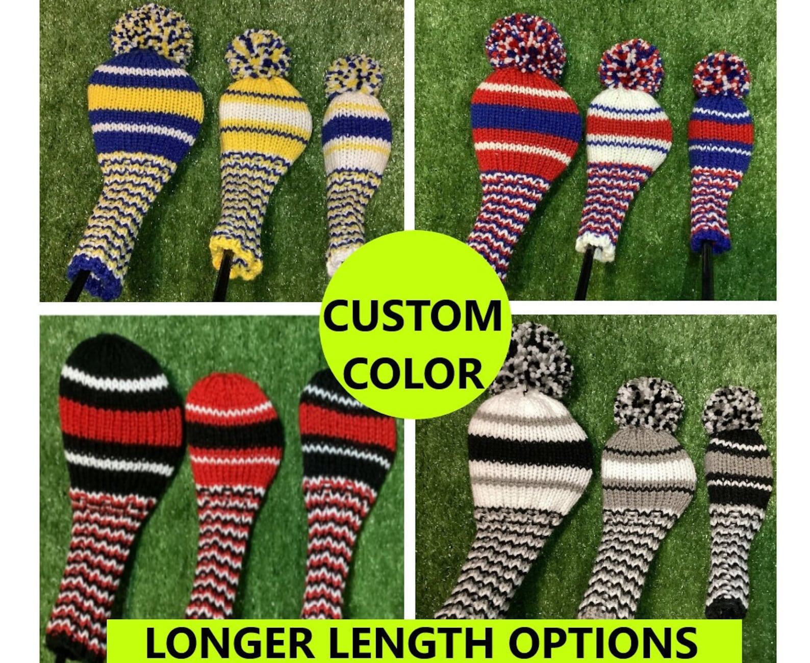 Custom Color Golf Club Headcovers for Driver, Fairway Woods & Hybrids ...
