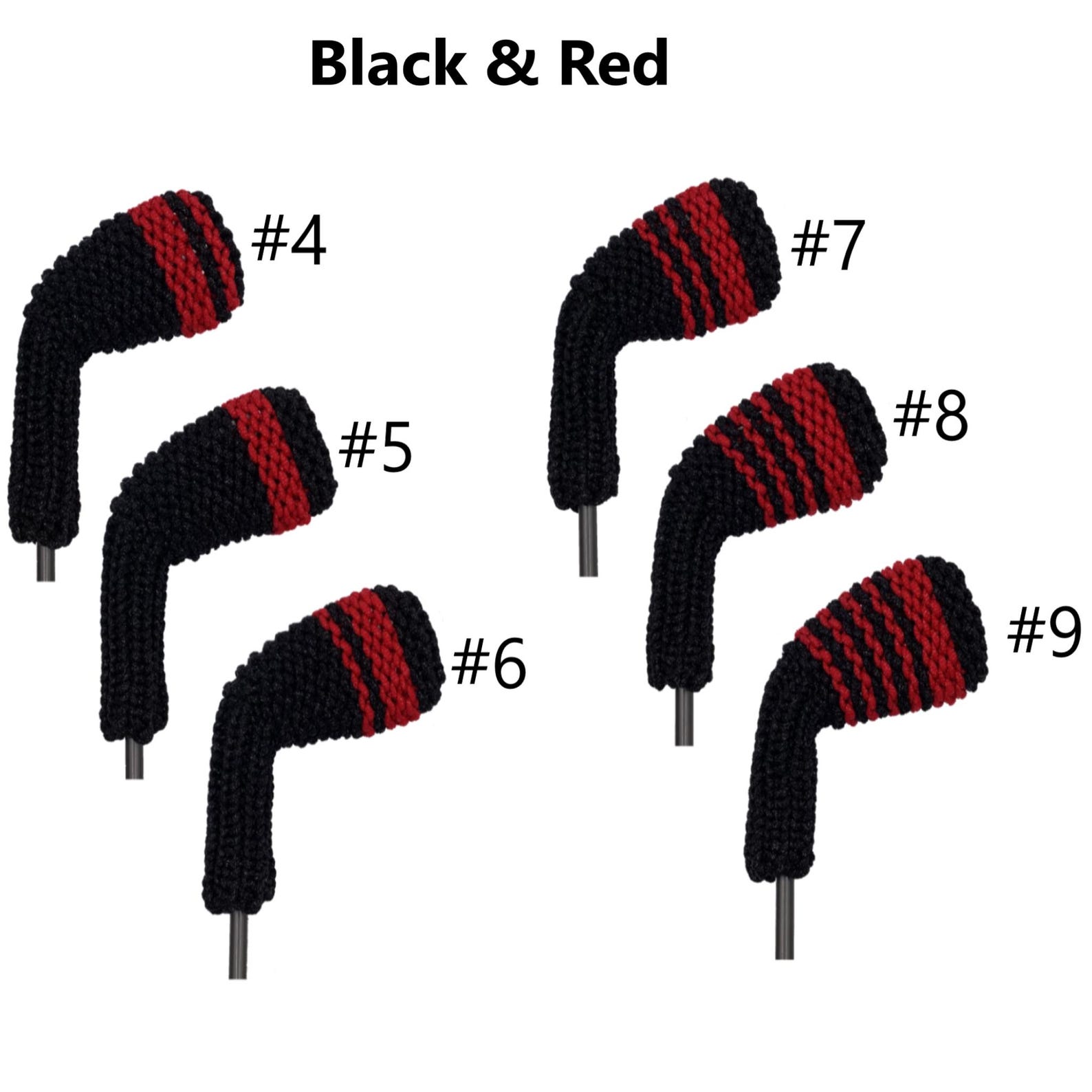 Golf Club Headcovers for Irons, Wedges and Driving Iron Knit Golf Head ...