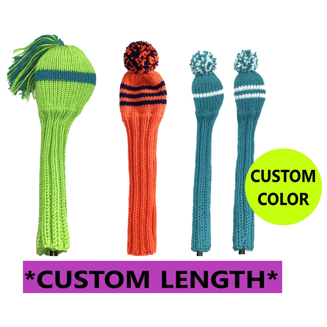 Custom Length, Color & Stripes Golf Club Headcovers for Hybrids ...