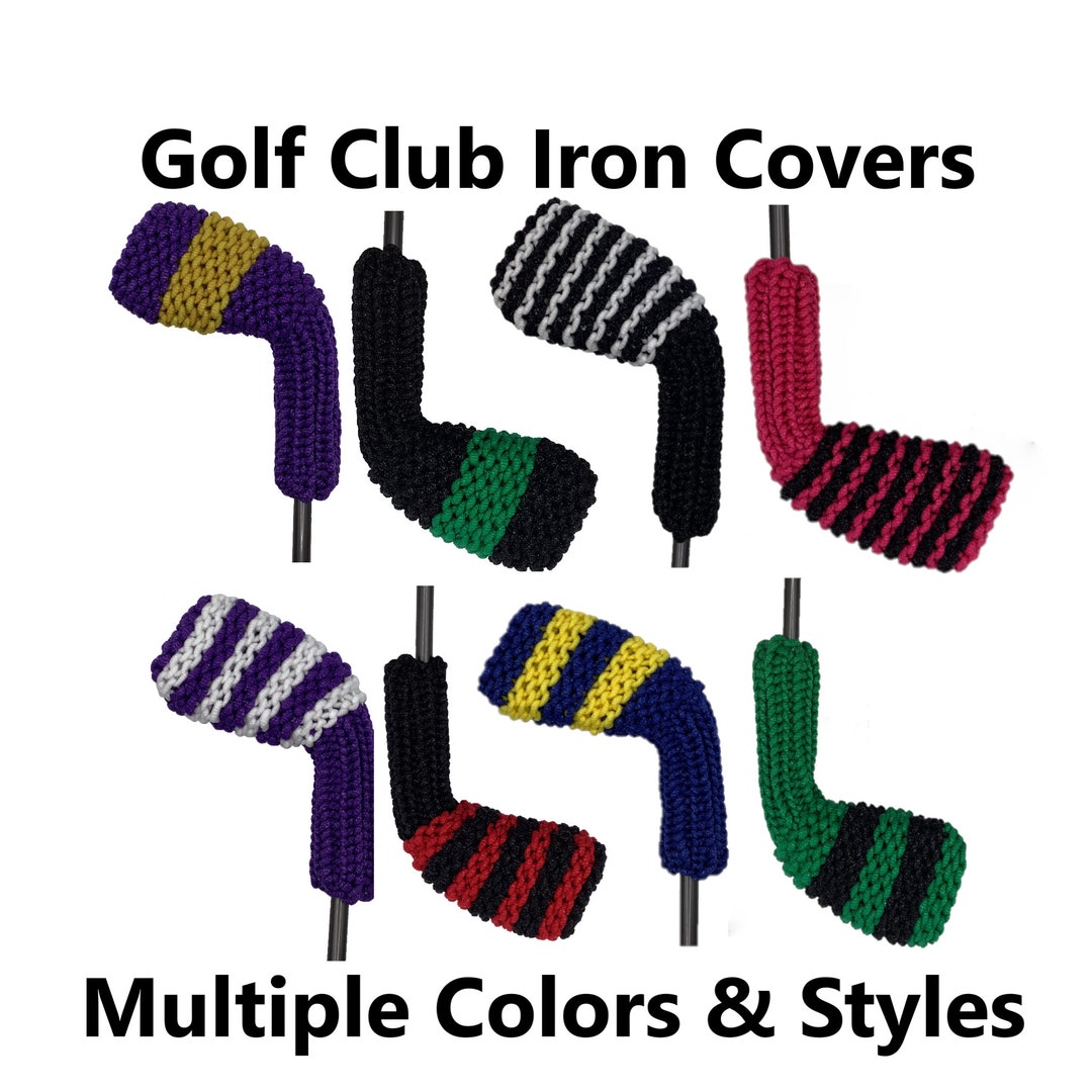 Golf Club Headcovers for Irons, Wedges and Driving Iron Knit Golf Head ...