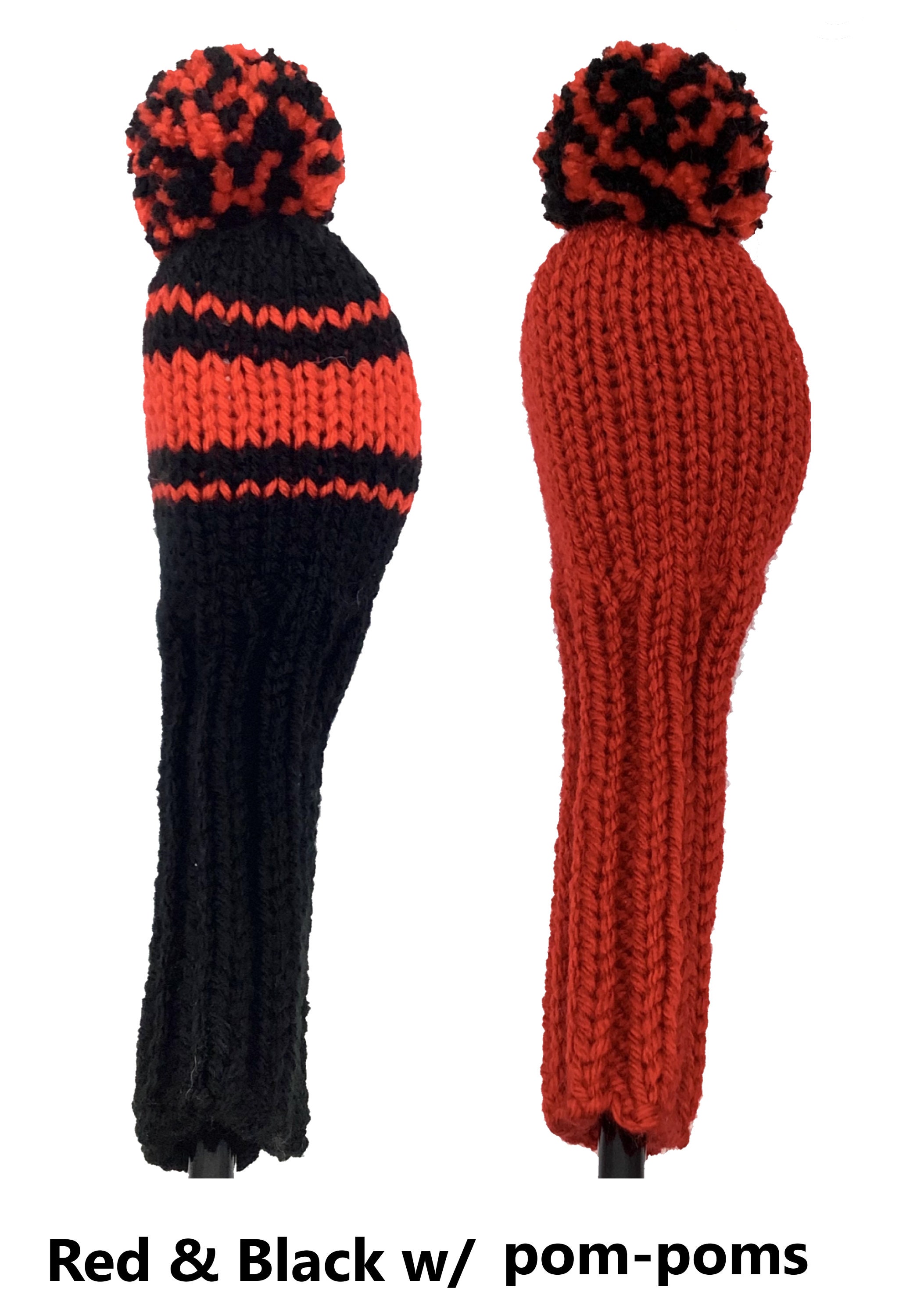 Custom Color Classic Hybrid Golf Club Headcover 2 Pc Set With Pom-poms ...