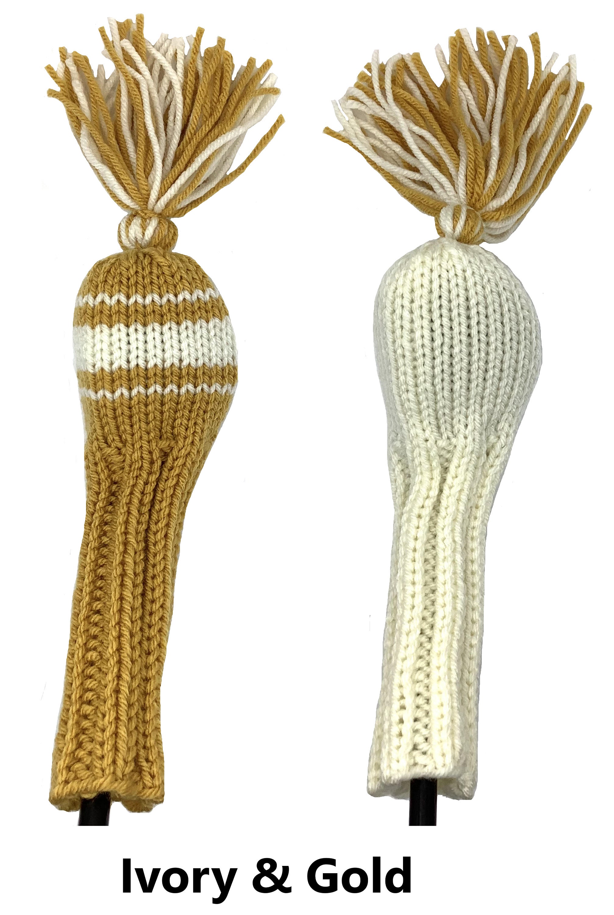 Custom Color Classic Hybrid Golf Club Headcover 2 Pc Set With Pom-poms ...