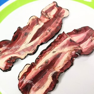 The Breakfast Collection - Bacon & Egg Hairclips/magnets - Etsy