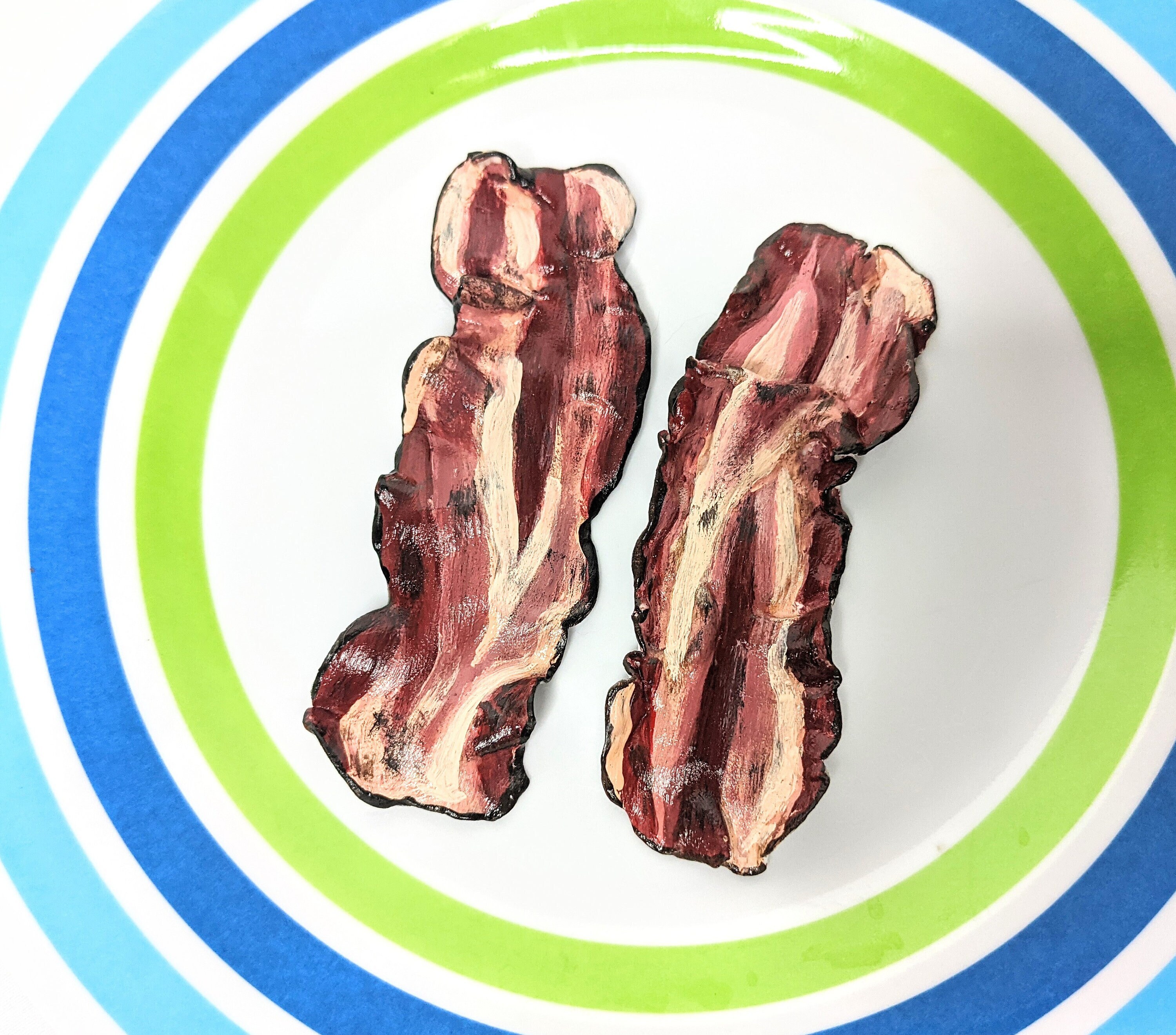 The Breakfast Collection Bacon & Egg Hairclips/magnets - Etsy