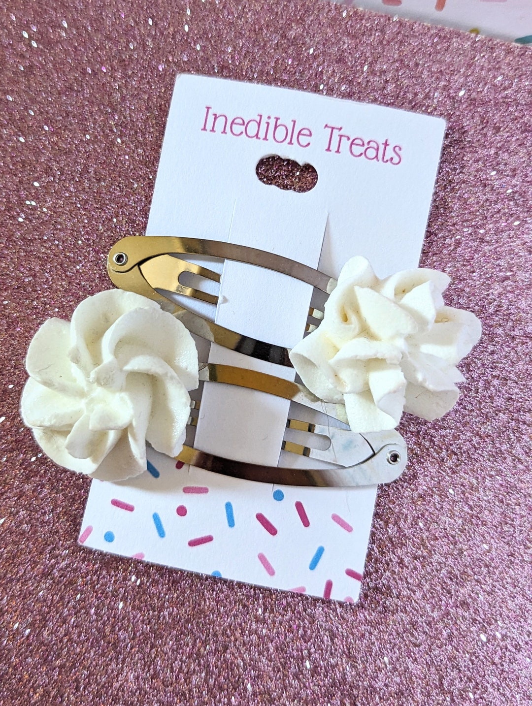 Whipped Cream Hairclips Set of Two / Novelty Gift / Food Accessories - Etsy