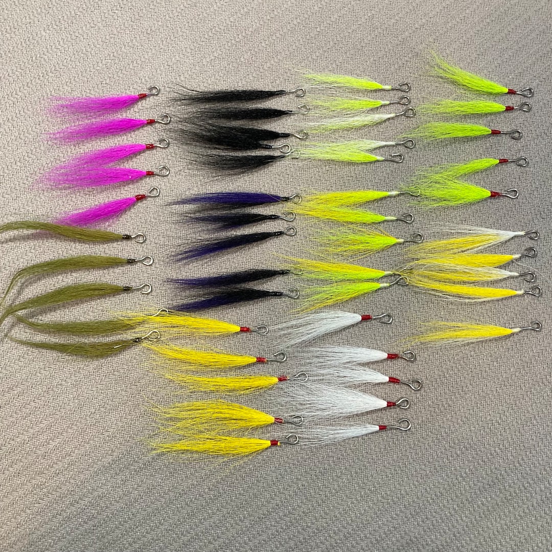Lot of 5 Bucktail Flags Buck Tail Teaser Flag NO HOOK Wire Flags - Etsy