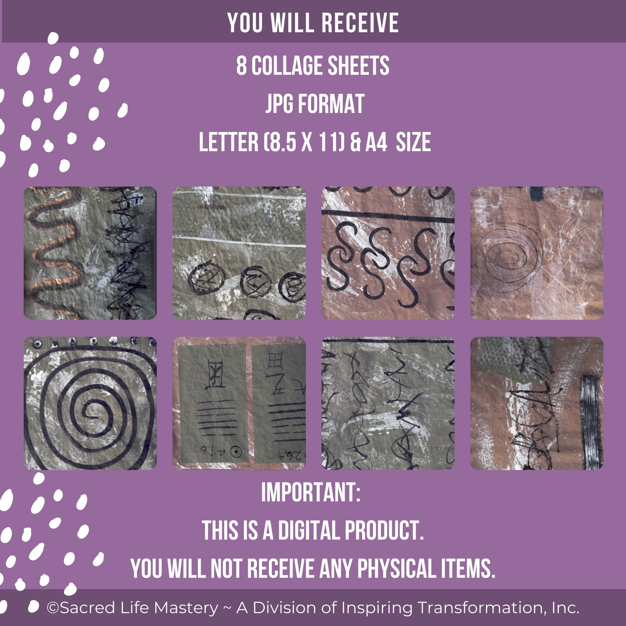 Ancient Codes Scroll Bundle One Printable Collage Scrapbooking Paper ...