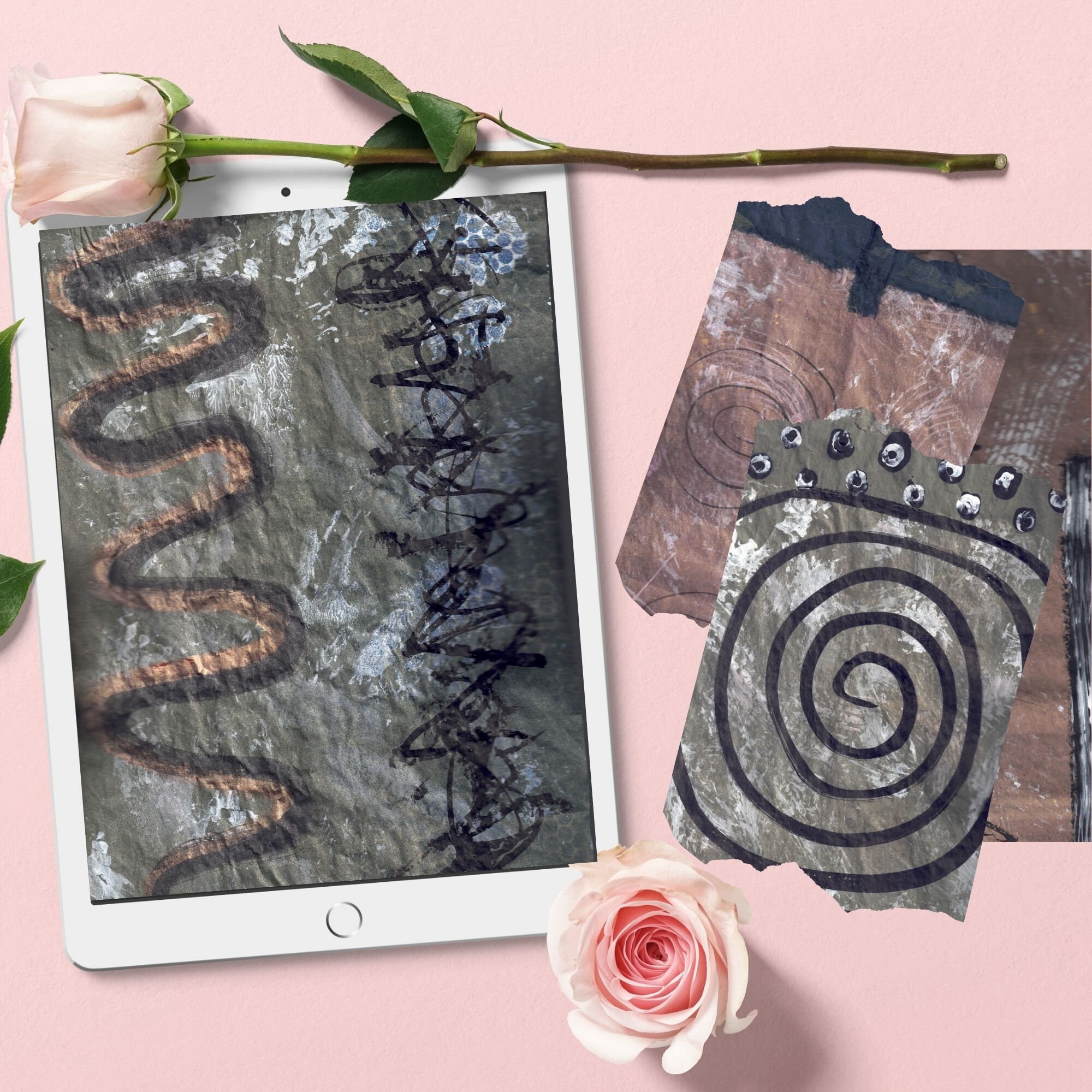 Ancient Codes Scroll Bundle One Printable Collage Scrapbooking Paper ...