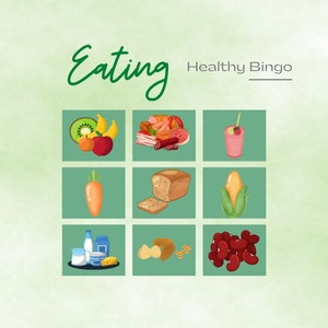 Kids Healthy Eating Bingo - Etsy