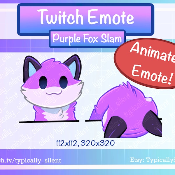 Purple Cat Animated Emotes - Etsy