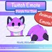 Animated Cute Kawaii Purple Fox Slam Emote, Headbang, Bonk, Cat Jam ...
