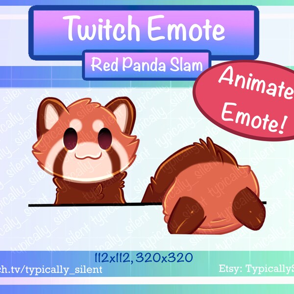 Red Panda Slam Emote - Etsy