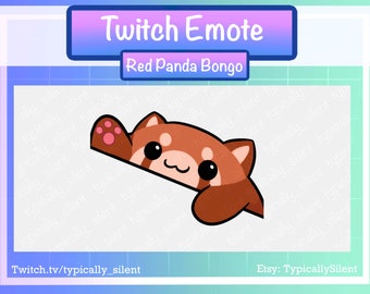 Bongo Red Panda Animated Emote - Etsy