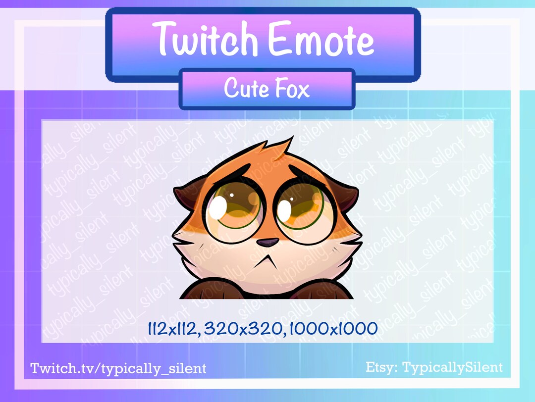 Emote animado de Fox Lindo / Kawaii Foxy Begging Please - Etsy México