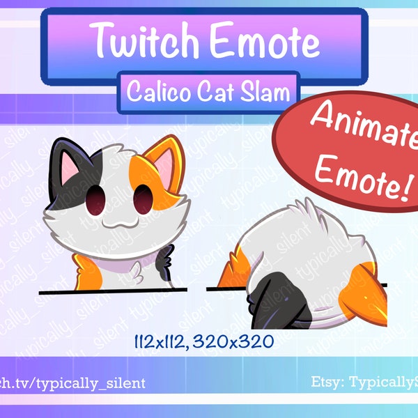 Calico Cat Animated Emotes - Etsy