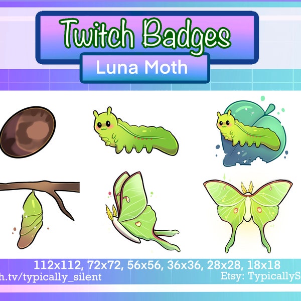 Twitch Badges Moth - Etsy