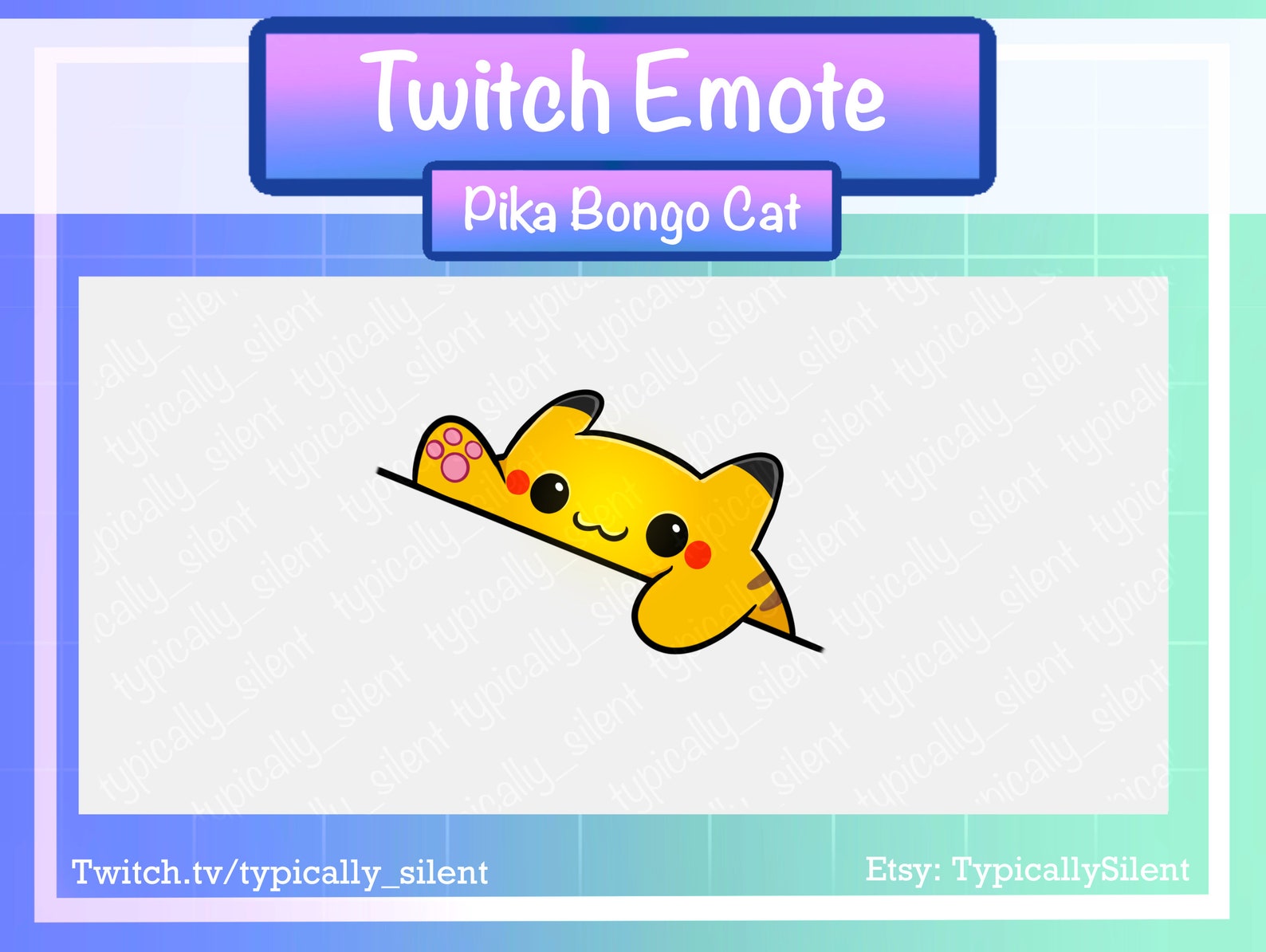 Pikachu ANIMATED Bongo Cat Emote, Pokemon, Cute, Kawaii, Dance Pika ...