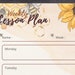 Honeybee Printable Weekly Lesson Plan Template Colorful PDF & PNG ...
