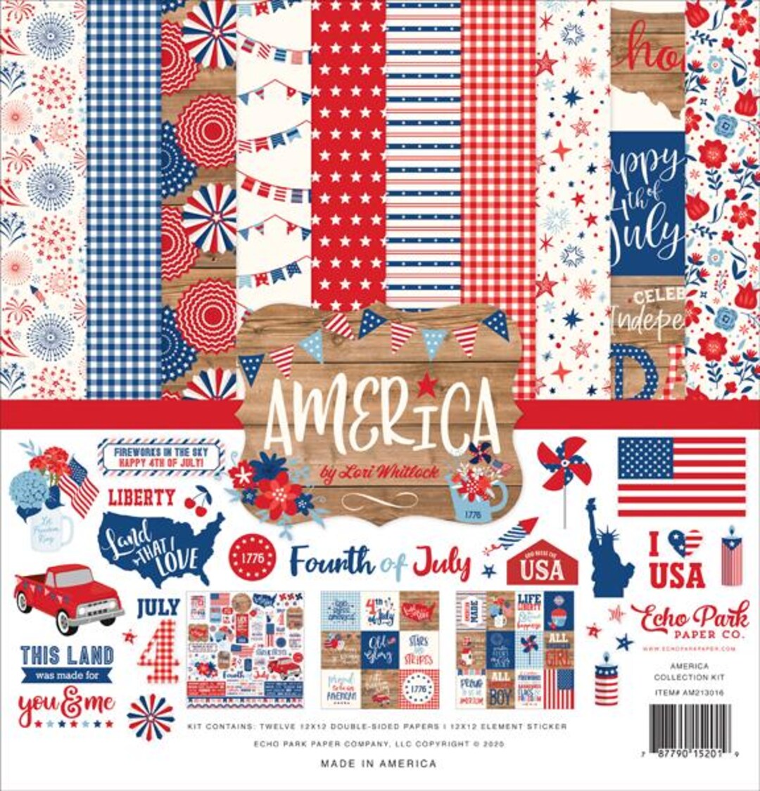 America 12x12 Pattern Paper Collection From Carta Bella for ...