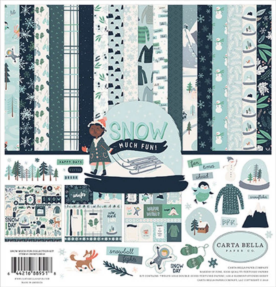 Snow Much Fun Carta Bella Collection for Scrapbooking, Cardmaking, or ...
