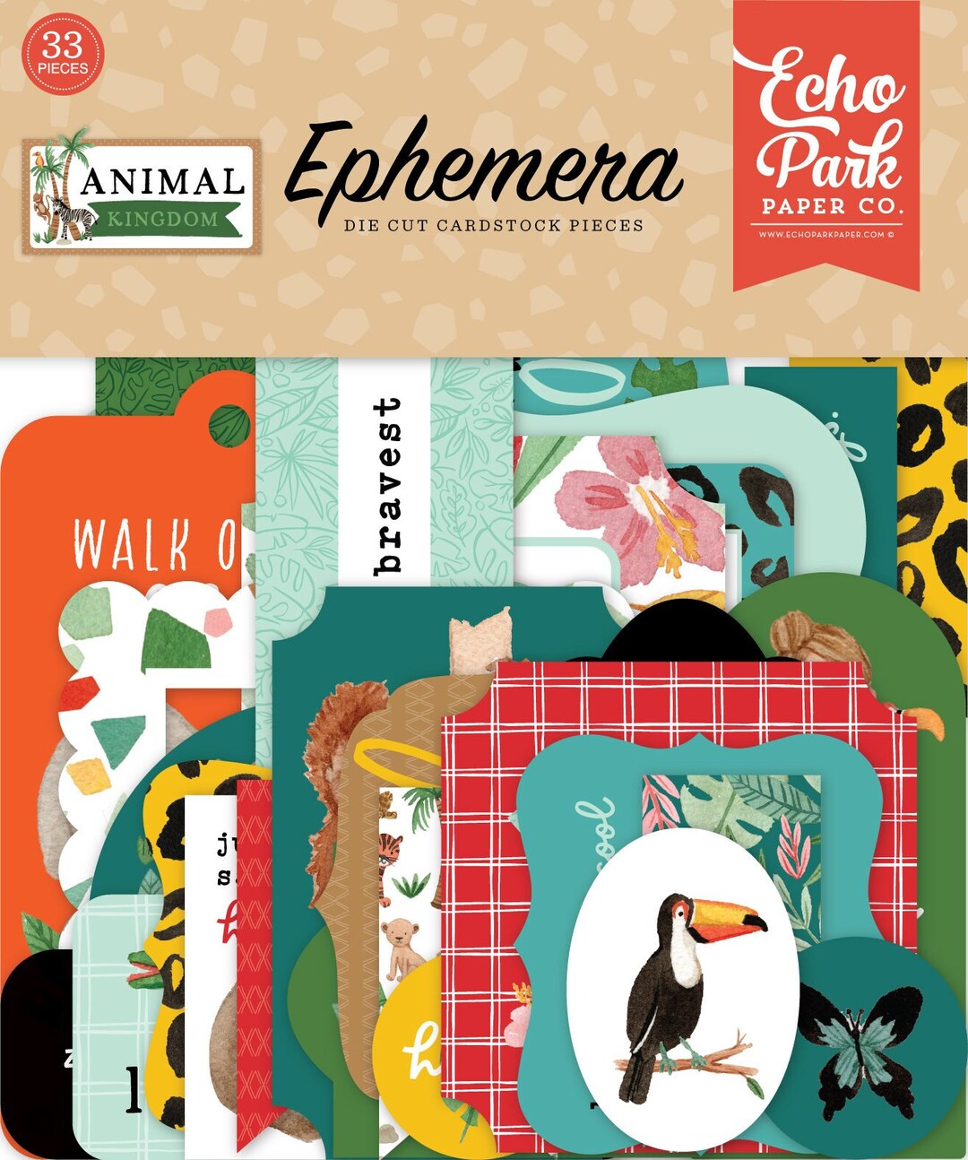 Animal Kingdom Ephemera From Echo Park Scrapbooking, Cardmaking, or ...
