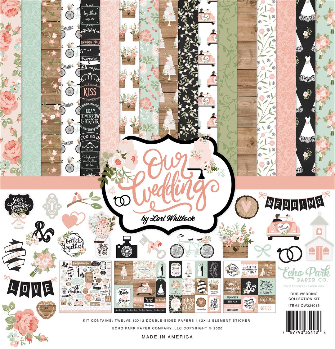 Echo Park Our Wedding Collection for Scrapbooking, Cardmaking, or Paper ...