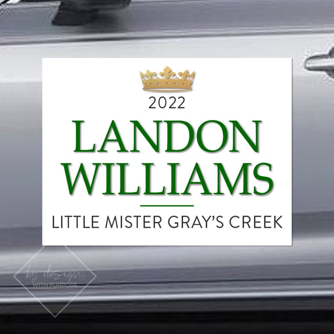 Pageant Car Parade Magnet - Simple 24"x18" and Other Sizes - Prince ...