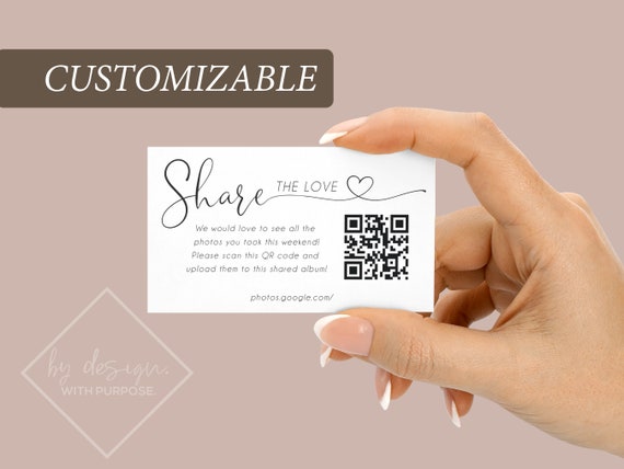 Share the Love Photo Share With QR Code Great Card to Use as - Etsy