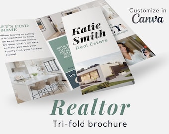 Neutral Realtor Tri-fold Brochure - Etsy