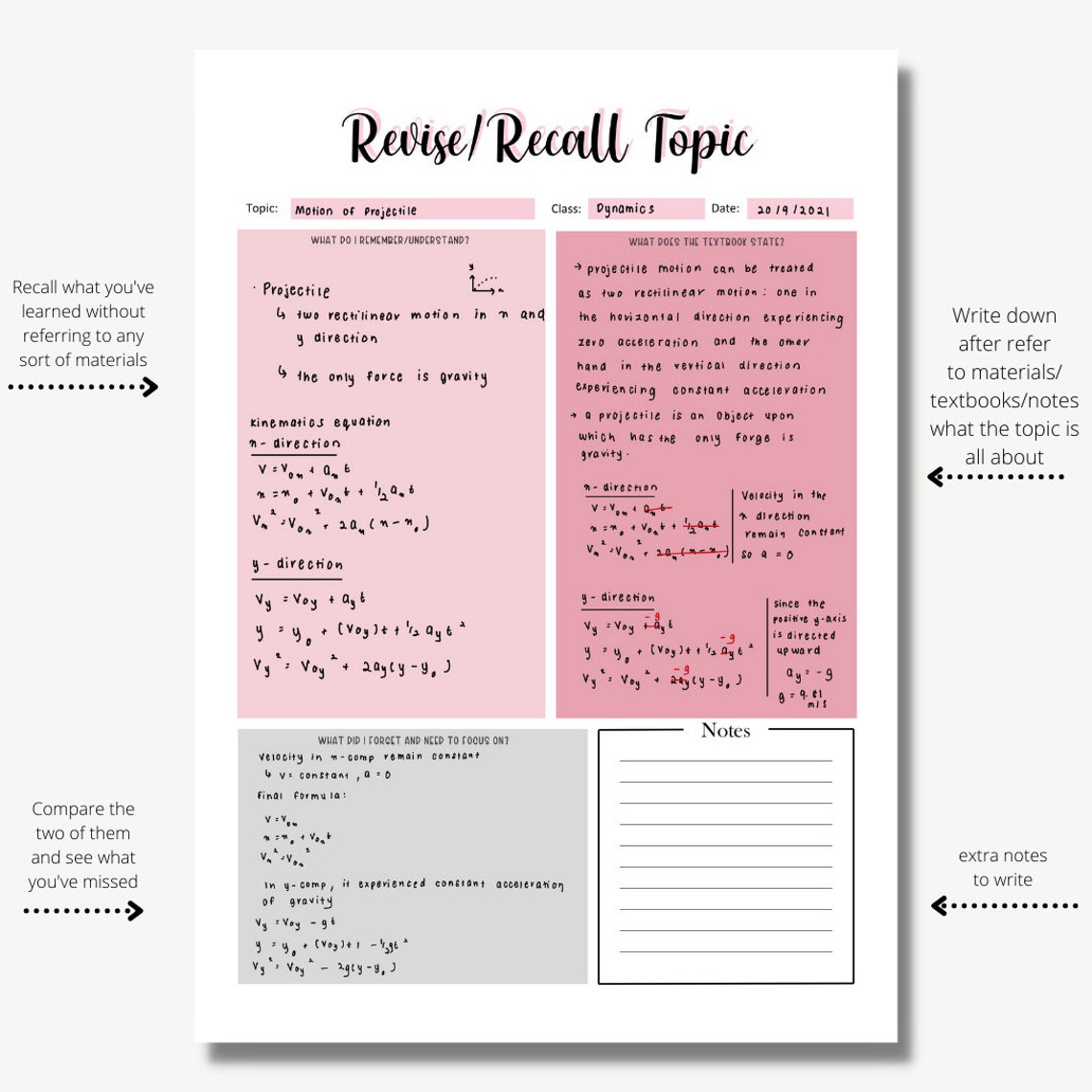 Study Checklist Revision Tracker Exam Checklist Study List | Etsy