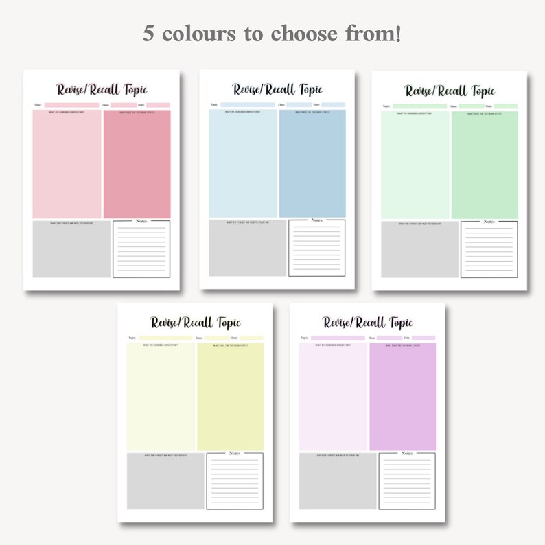 Study Checklist Revision Tracker Exam Checklist Study List | Etsy