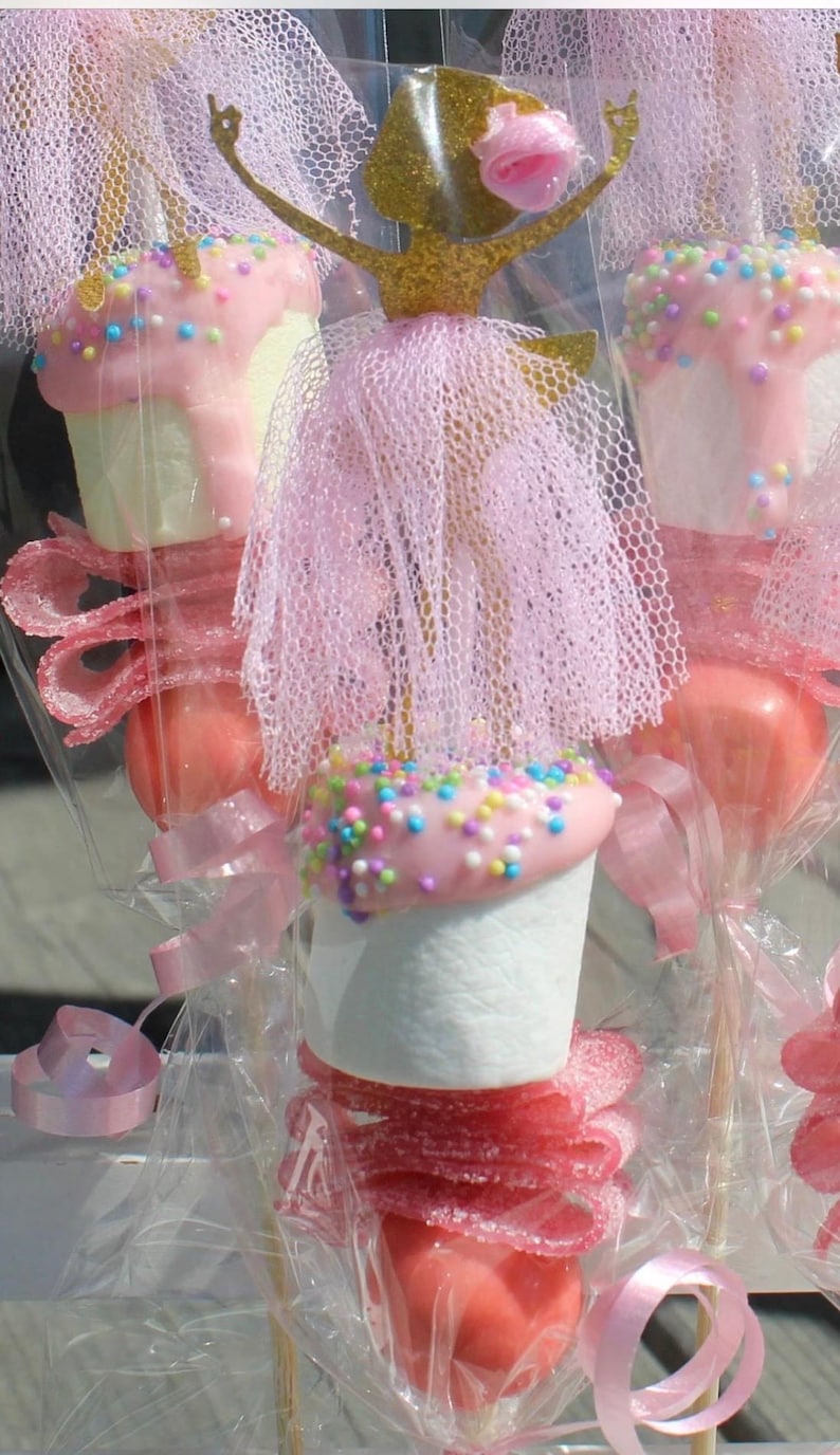 10 Ballerina Candy Kabobs | Pink Party Favors, Dance Recital Treats ...