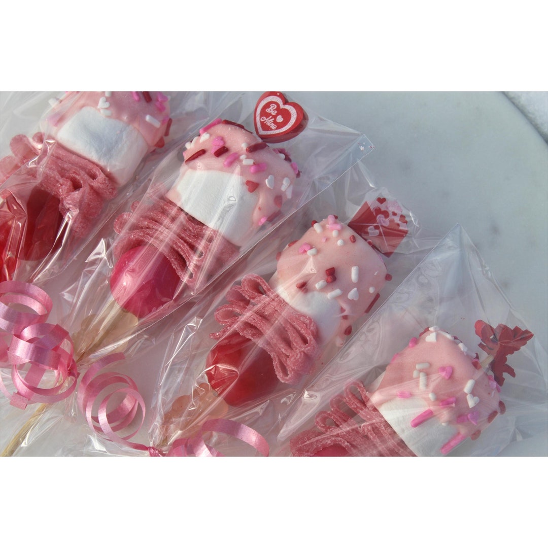 10 Mini Valentine Candy Kabobs| Handcrafted in Maine| Classroom Treats ...
