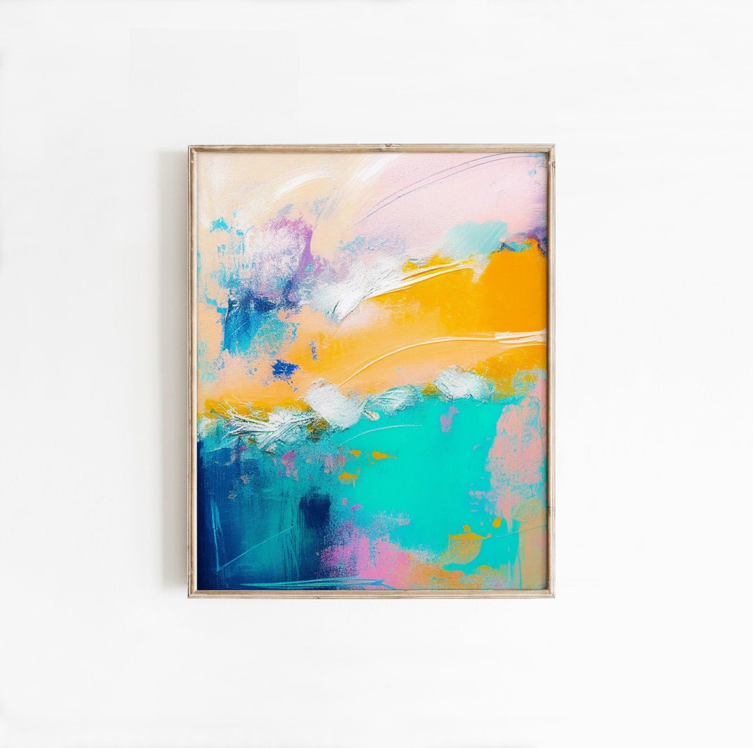 Colorful Abstract Art, Digital Download, Modern Wall Art, Colorful ...