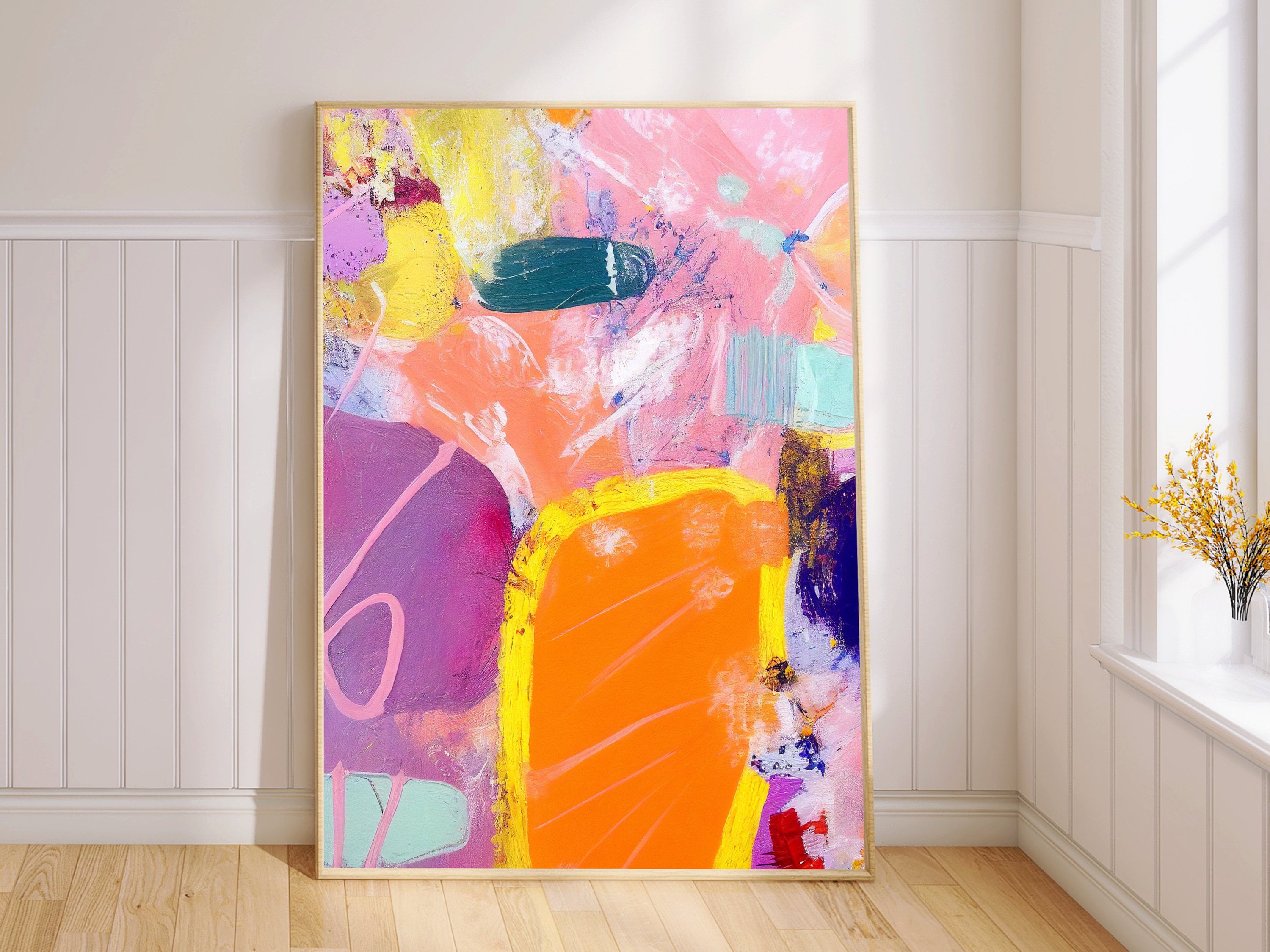 Printable Art, Printable Canvas Art, Colorful Art, Wall Art, Modern ...