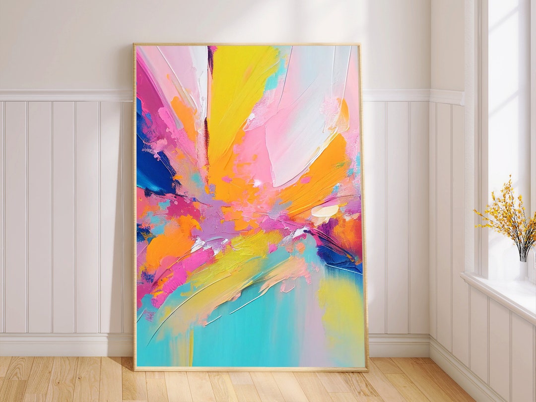 Digital Print, Digital Download, Bright Color Print, Modern Wall Art ...